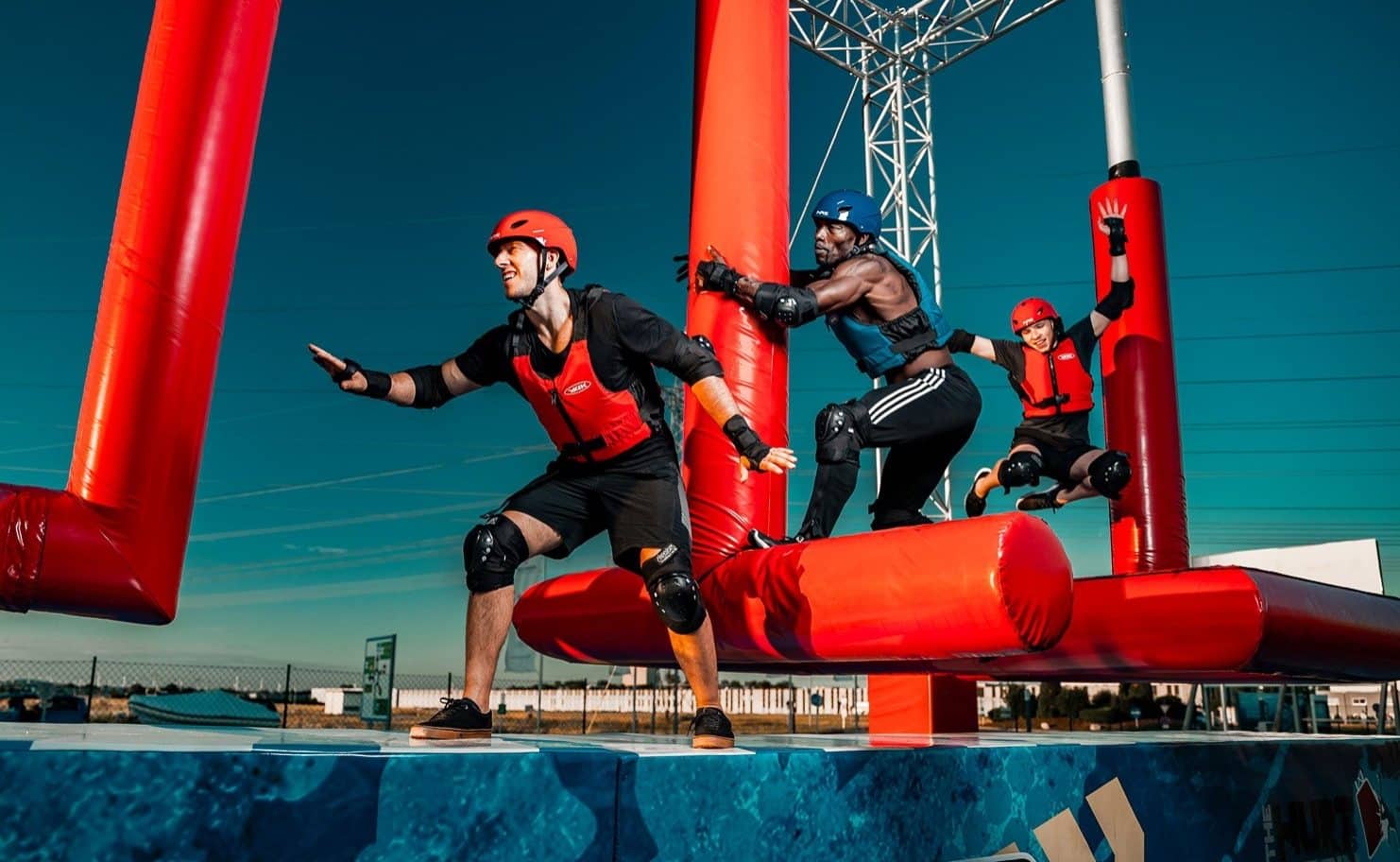 Coole Hindernisse im Wipeout Actionpark in Parndorf
